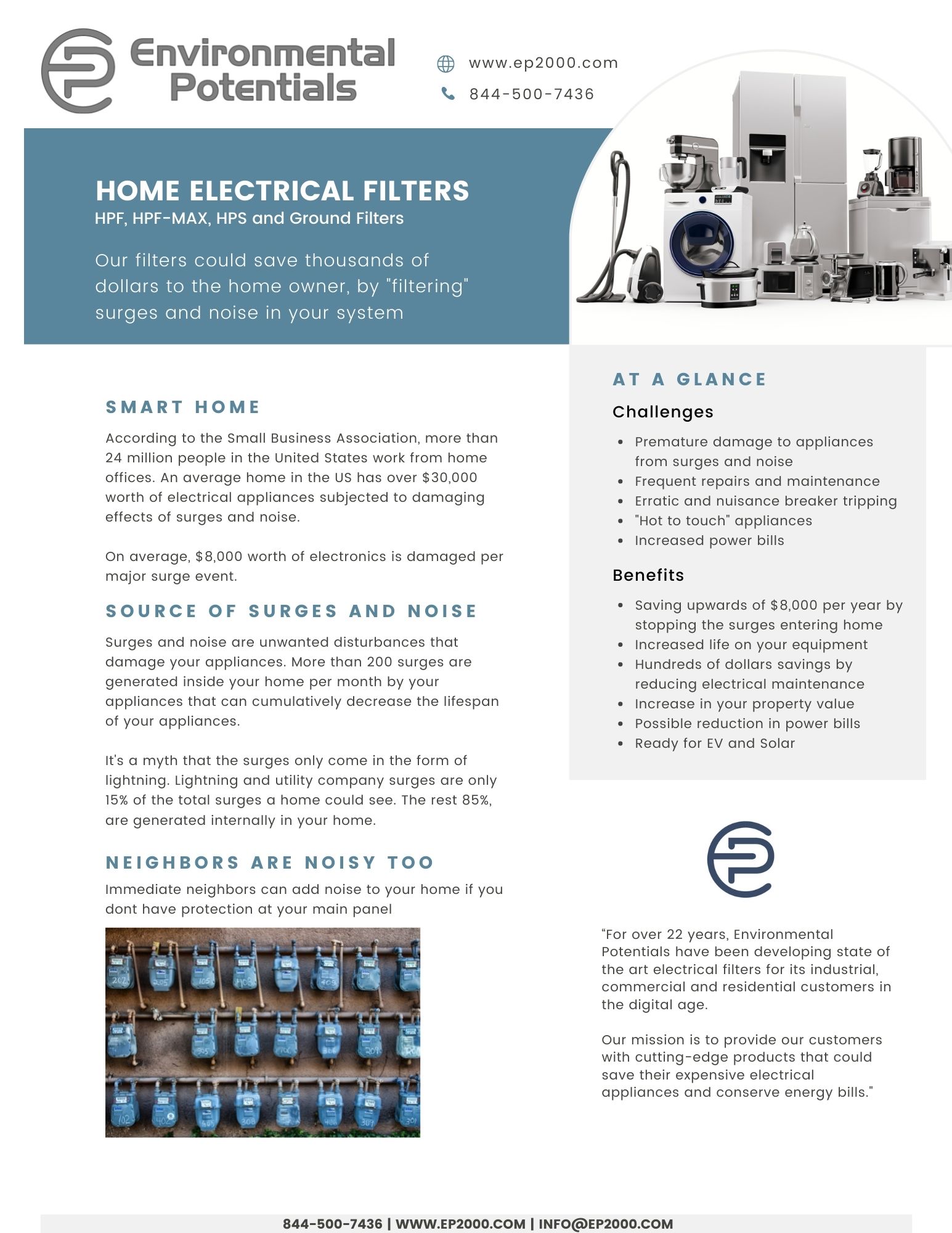 Residential Electrical Filters - Environmental Potentials
